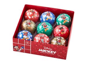 8720634040334 - Christbaumkugel-Set Mickey and friends  Blau Grün Rot  Kunststoff  9-teilig  75x75x75 cm  Dekoration Weihnachtsdekoration