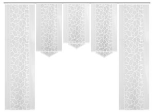 4056751278645 - Schiebegardine HOME WOHNIDEEN JENNA Gr 2 weiß B57cm H245cm Polyester Gardinen Schiebevorhang Jacquard Set