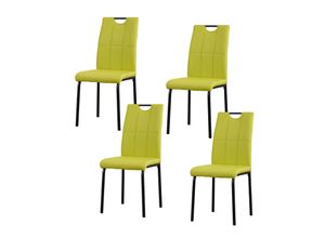 4255701931023 - Esszimmerstuhl Denton Webstoff Grün 4er-Set
