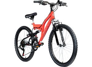 4250845940573 - FS180 Jugendfahrrad 24 Zoll Mountainbike 130 - 145 cm 21 Gänge Mädchen Jungen Fahrrad ab 8 Jahre MTB Fully Jugendrad V-Brakes 4250845940573 - FS180 Jugendfahrrad 24 Zoll Mountainbike 130 - 145 cm 21 Gänge Mädchen Jungen Fahrrad ab 8 Jahre MTB Fully Jugendrad V-Brakes