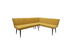 4255701905420 - Eckbank 195 x 154 cm Mesilla Gelb kurzer Schenkel rechts