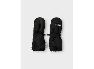 5715725544320 - Skihandschuhe NAME IT NMNSNOW10 MITTEN W WOOL 3FO NOOS Jungen Gr 3 schwarz Strick Kunstfaser unifarben Handschuhe