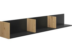 3483601121058 - Wandregal GAMI RAFAEL Regale Gr B H T 160 cm x 24 cm x 24 cm schwarz (eiche artisan schwarz) Hängeregale 3 Nischen