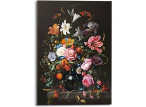 8714597612011 - Glasbild REINDERS Glasbild Stilleben mit Blumen Mauritshuis - Alte Meister schwarz (farbe bild(er) schwarz) B50cm H70cm Acrylglas Bilder