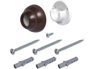 4016318002441 - Wandträger Thüringen braun (nussbaum) Ø28cm Gardinenstangenhalterungen für Gardinenstangen Ø 28 mm