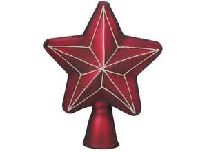 4061752122309 - Christbaumspitze MAGIC BY INGE Vintage Rose Weihnachtsdeko rot Christbaumschmuck Weihnachtsbaumschmuck lila (beere) Weihnachtsbaumschmuck hochwertiger Echtglas-Weihnachtsschmuck Höhe ca 17 cm