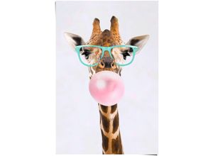 8714597567670 - Poster REINDERS Poster Funky Giraffe Bilder Gr B H 61 cm x 915 cm Giraffen 1 St braun Poster