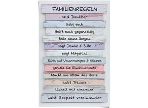 8714597566543 - Poster REINDERS Familienregeln rosa (farbe bild(er) rosa) B61cm H915cm Papier Bilder