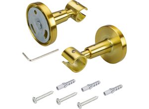 4016318287541 - Deckenträger für Gardinenstangen LIEDECO gold (goldfarben matt) Ø16cm Gardinenstangenhalterungen für Gardinenstangen Ø 16 mm 4016318287541 - Deckenträger für Gardinenstangen LIEDECO gold (goldfarben matt) Ø16cm Gardinenstangenhalterungen für Gardinenstangen Ø 16 mm
