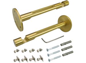 4016318280535 - Kombiträger Gardinenstangenhalterungen Gr Ø 16 cm goldfarben (goldfarben matt) Gardinenstangenhalter Gardinenstangenhalterungen für Gardinenstangen und Flächenvorhangschienen Ø 16 mm 4016318280535 - Kombiträger Gardinenstangenhalterungen Gr Ø 16 cm goldfarben (goldfarben matt) Gardinenstangenhalter Gardinenstangenhalterungen für Gardinenstangen und Flächenvorhangschienen Ø 16 mm