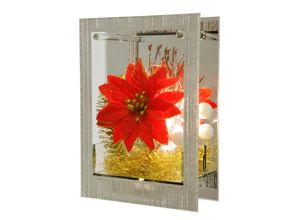 4019844739072 - LED-Dekofigur IGEA Dekoobjekt aus Glas mit LED Licht rot B16cm H21cm Glas Dekofiguren Mit Weihnachtsstern Engelshaar Tannengrün Weihnachtsdeko Deko Geschenk