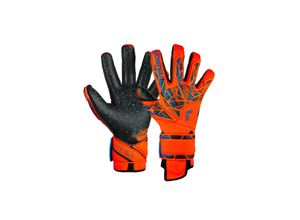 4060485473344 - Torwarthandschuhe REUSCH Attrakt Fusion Guardian Damen Gr 105 orange (orange blau) 79% Elastodien 17% Polyester 4% Polyamid mehrfarbig Sportlich Handschuhe mit Evolution Negative Cut