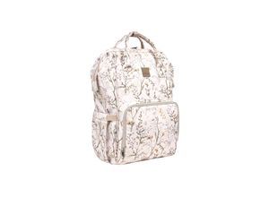 3800171216630 - Kikkaboo Wickeltasche Siena Rucksack Wickelunterlage Grifflänge einstellbar beige weiß