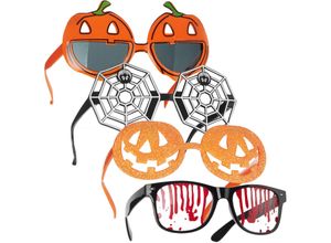 4061173276964 - tectake® 4er Mix-Set Kostüm-Accessoires Halloweenbrillen