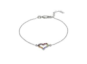 4006046335751 - Zeeme Silber Armband 925 - Sterling Silber Kristall bunt 16+3cm Glänzend