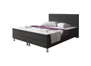 4260465766309 - Inter Handels Boxspringbett Esra 140x200 Webstoff Anthrazit 4260465766309 - Inter Handels Boxspringbett Esra 140x200 Webstoff Anthrazit