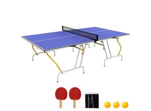 4255633568540 - SPORTNOW Tischtennisplatte mit Tischtennisschlägern blau 274L x 1525B x 76H cm