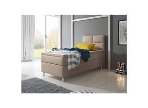 4260465766231 - Inter Handels Boxspringbett Miami 90x200 cm muddy ohne Bettkasten