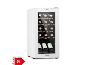 4060656527043 - Shiraz 15 Slim Uno Weinkühlschrank 44l Touch-Bedienfeld 5-18°C white_glass 15 Flaschen 1 Kühlzone