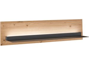 8581743421564 - Wandboard braun (eiche artisan) B100cm H24cm T206cm Spanplatte SET ONE BY MUSTERRING Regale inkl LED-Beleuchtung Breite 100 oder 150 cm zwei Farbvarianten