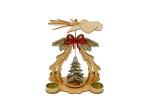 4255701917232 - Tischpyramide mit Tannenbaum und Schleife
