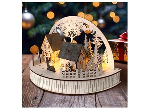 4255701927767 - Weihnachtsszene beleuchtet Rehe
