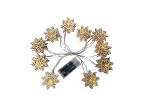 4255701927958 - Lichterkette mit 10 LED Schneeflocken