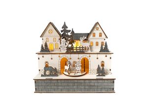 4255701927842 - Beleuchtete Weihnachtsszene mit beweglichen Figuren