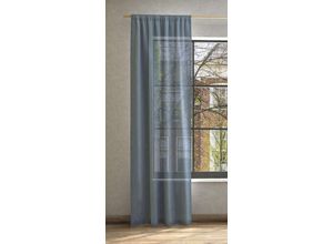 4006470485428 - Vorhang NEUTEX FOR YOU Mara-ECO Gardinen Gr 245 cm Stangendurchzug 144 cm blau (jeansblau) Stangendurchzug Nachhaltig