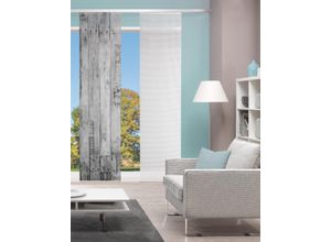 4056751513838 - Schiebegardine VISION LIZZA Gr 1 grau B60cm H260cm Polyester Gardinen SCHIEBEVORHANG BAMBUS DIGITALDRUCK