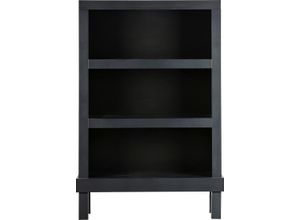 8714713124275 - Regal WOOOD Bonk schwarz B107cm H160cm T39cm FSC-zertifizierter Holzwerkstoff Regale Bücherregal Standregal ausgestattet mit drei Regalen Breite 107 cm