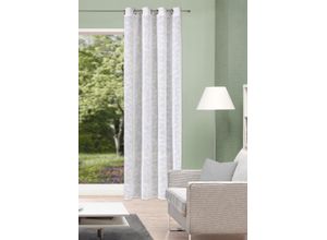 4056751521888 - Vorhang HOME WOHNIDEEN PIXEL Gr 1 weiß B140cm H245cm Polyester Gardinen Ösenschal Leinenoptik Scherlimusterung