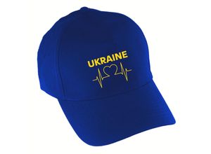 4068859301194 - multifanshop Baseballcap - Ukraine - Herzschlag - Druck gelb - Mütze