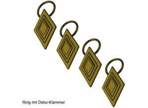 4016318289828 - Gardinenring Liedeco Gardinenstangen (Packung 4-St mit Dekoklammer) für Gardinenstangen Ø 16 mm goldfarben 4016318289828 - Gardinenring Liedeco Gardinenstangen (Packung 4-St mit Dekoklammer) für Gardinenstangen Ø 16 mm goldfarben
