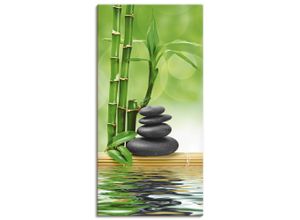4055327243926 - Wandbild ARTLAND Spa Konzept Zen Basaltsteine Bilder Gr B H 30 cm x 60 cm Leinwandbild Zen Hochformat 1 St grün Bild Poster Bilder als Leinwandbild Wandaufkleber oder in versch Größen