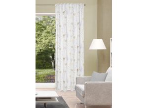 4056751537490 - Vorhang HOME WOHNIDEEN DANICA Gr 1 beige (natur) B135cm H245cm Baumwolle Polyester Gardinen Kombibandschal Dekostoff bedruckt