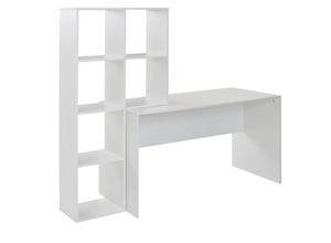 4251745781167 - Großer Schreibtisch mit Regal Puristisches Design Melaminharzbeschichtung