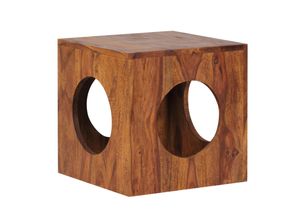 4251745764986 - Quadratischer Beistelltisch aus Sheesham-Holz mit Cube-Design vielseitige Platzierung Stauraummöglichkeiten handgefertigt 4251745764986 - Quadratischer Beistelltisch aus Sheesham-Holz mit Cube-Design vielseitige Platzierung Stauraummöglichkeiten handgefertigt