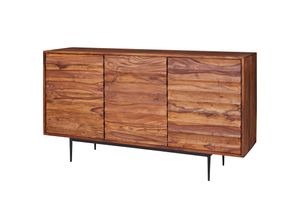 4255632531743 - Charmantes Sheesham Sideboard 150 cm Breit 3 Türen Ideal für moderne Wohnräume