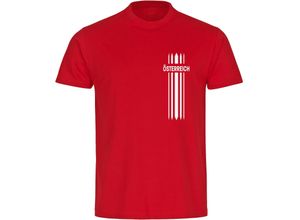 4068859465322 - multifanshop Kinder T-Shirt - Österreich - Streifen - Druck weiß - Kind
