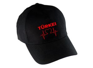 4068859477172 - multifanshop Baseballcap - Türkei - Herzschlag - Druck rot - Mütze