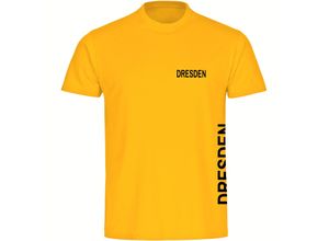 4068859556747 - multifanshop Kinder T-Shirt - Dresden - Brust & Seite - Druck schwarz - Kind