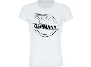 4068859352202 - multifanshop Damen T-Shirt - Germany - Meine Fankurve - Druck schwarz - Frauen