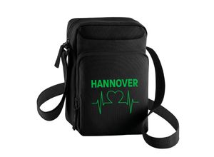 4068859173357 - multifanshop Umhängetasche - Hannover - Herzschlag - Druck grün - Tasche 4068859173357 - multifanshop Umhängetasche - Hannover - Herzschlag - Druck grün - Tasche