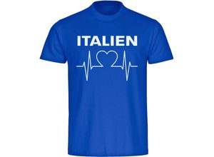 4068859417659 - multifanshop Kinder T-Shirt - Italien - Herzschlag - Druck weiß - Kind