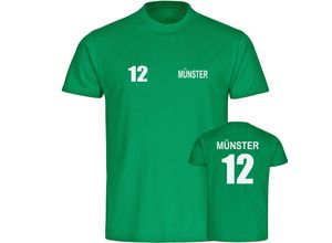 4068859571290 - multifanshop Kinder T-Shirt - Münster - Trikot Nummer 12 - Druck weiß - Kind