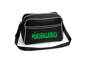 4068859515874 - multifanshop Retrotasche - Mönchengladbach - Textmarker - Druck grün - Tasche