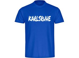 4068859518448 - multifanshop Herren T-Shirt - Karlsruhe - Textmarker - Druck weiß - Männer
