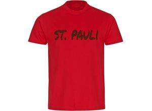 4068859523381 - multifanshop Herren T-Shirt - St Pauli - Textmarker - Druck braun - Männer