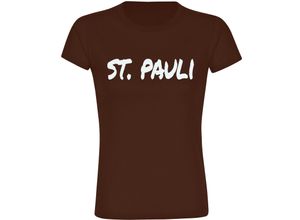4068859524067 - multifanshop Damen T-Shirt - St Pauli - Textmarker - Druck weiß - Frauen